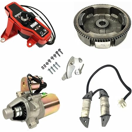 Amazon.com: Electric Start Converting Kit Geared Flywheel Motor Starter ...