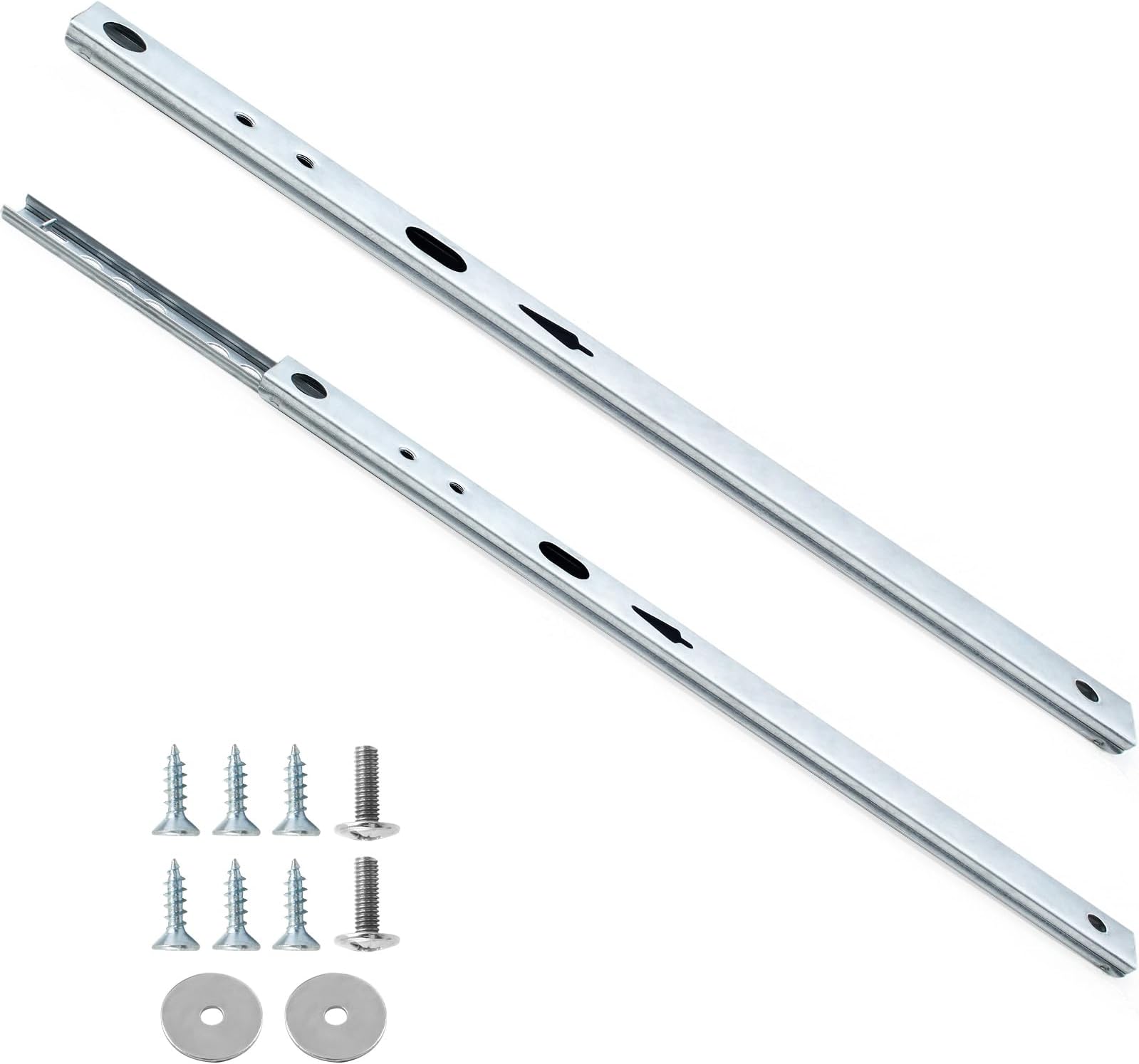 Luomorgo 2 Pcs Metal Drawer Slides, 13.5 Inch Drawer Slide, Ball ...