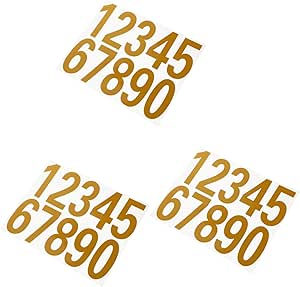 Amazon.com: 3 Sets Digital Stickers Reflective Car Numbers Alphabet ...