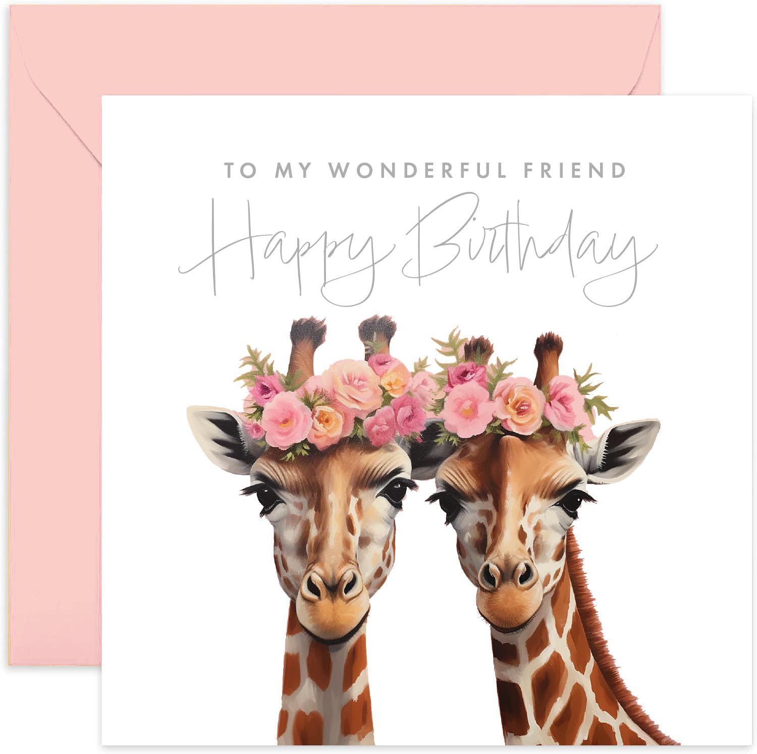 Amazon.com : Old English Co. Female Birthday Card - Fun Giraffe ...