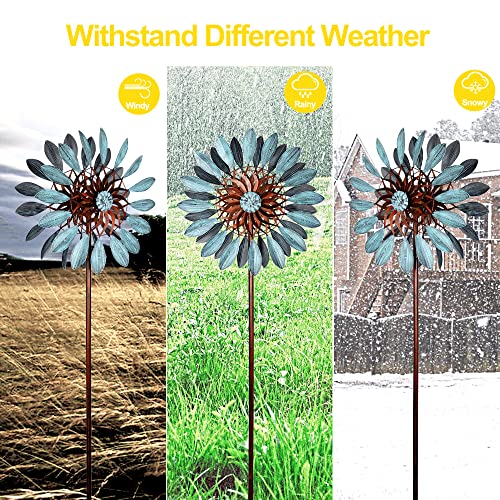 LimeHill Wind Spinner for Yard and Garden - Large Metal Kinetic Wind ...