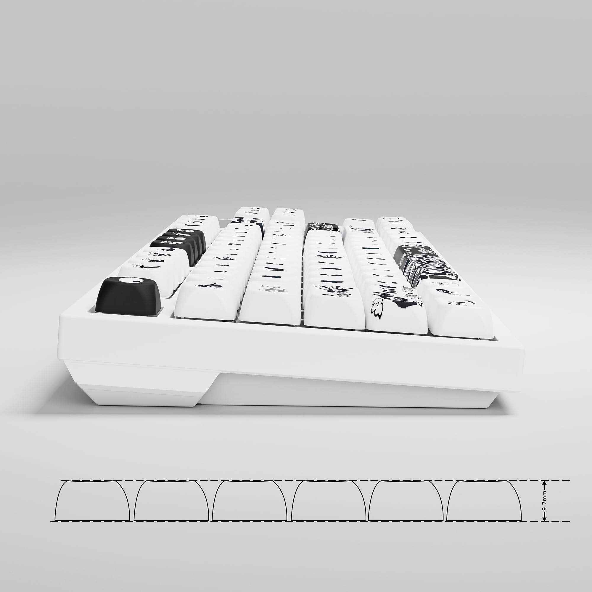 Snapklik.com : Reccazr PBT Keycaps,Custom Keyboard Keycaps Set,MOA ...