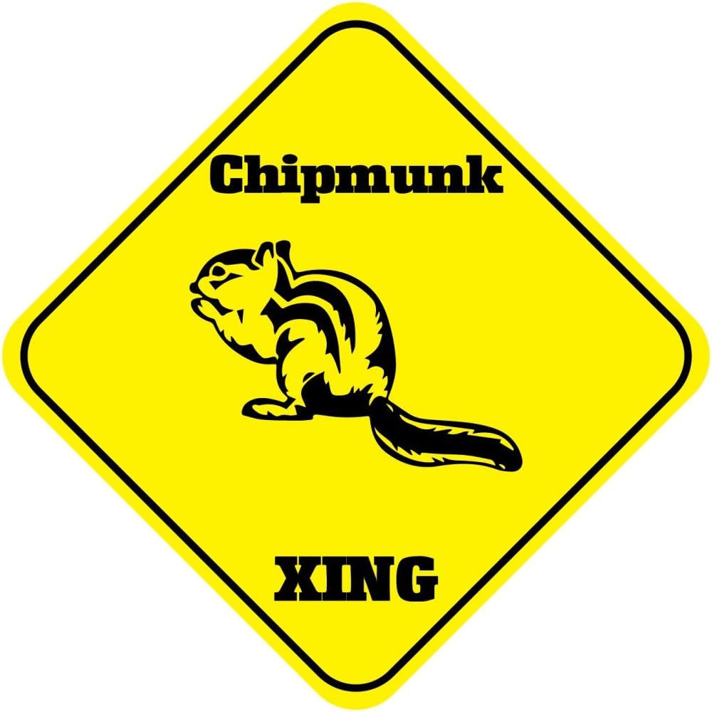 Amazon.com : Fastasticdeals Chipmunk Crossing Funny Metal Aluminum ...