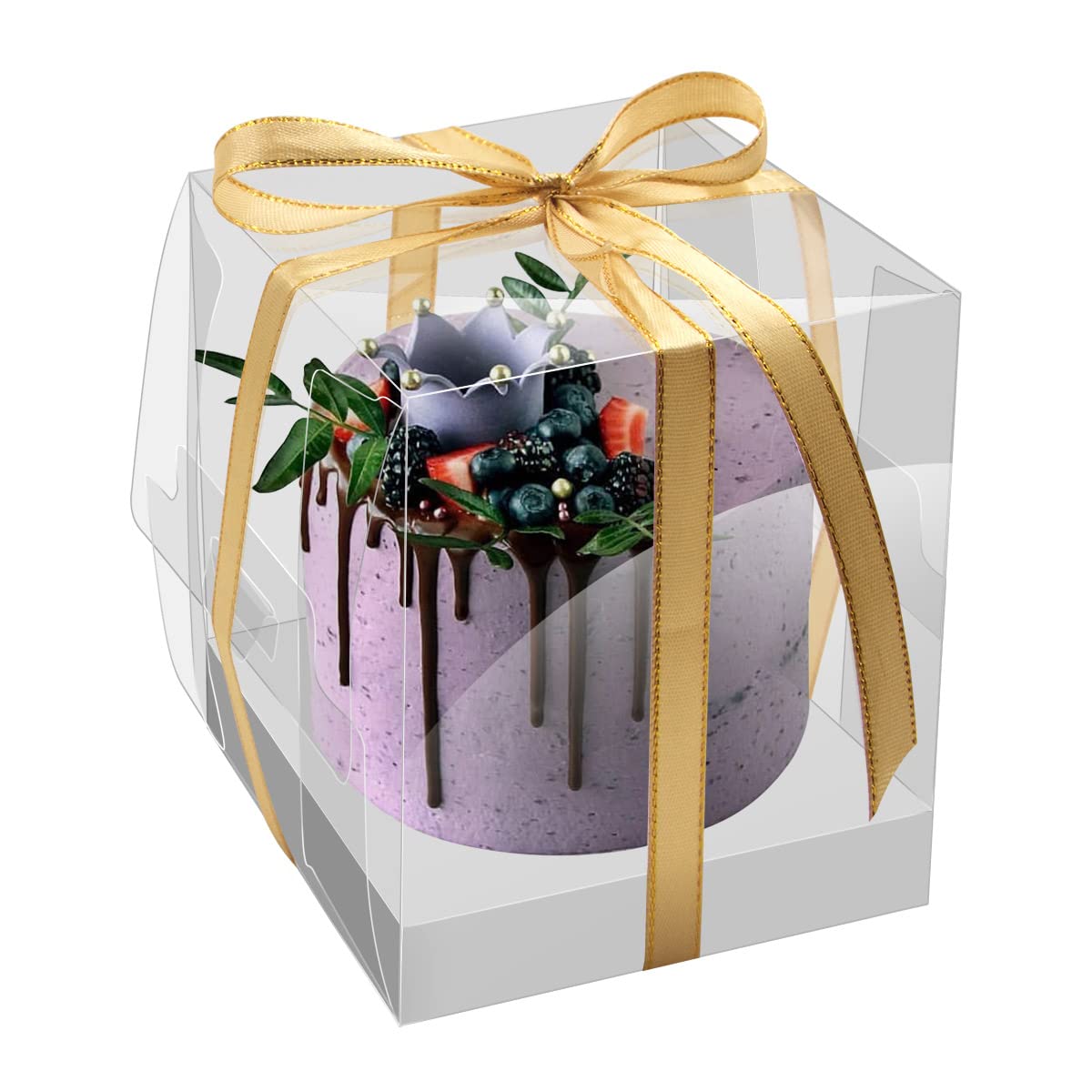 Moayyp 20pcs Single Cupcake Box, 3.74x3.74x4.33in Transparent Single ...