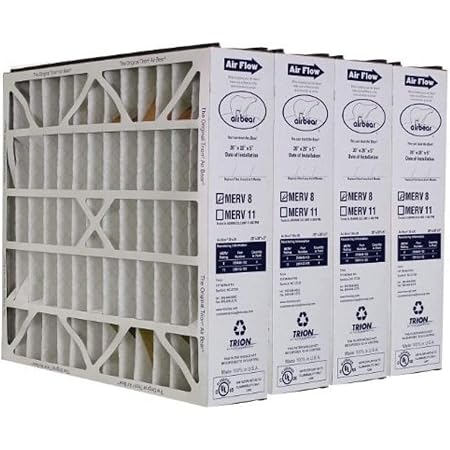 Trion Air Bear 255649-103 (4 Pack) Pleated Furnace Air Filter 20"x20"X5 ...