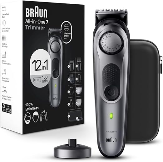 Amazon.com: Braun All-in-One Men's Shaving Kit Series 7 7440, 12-in-1 ...