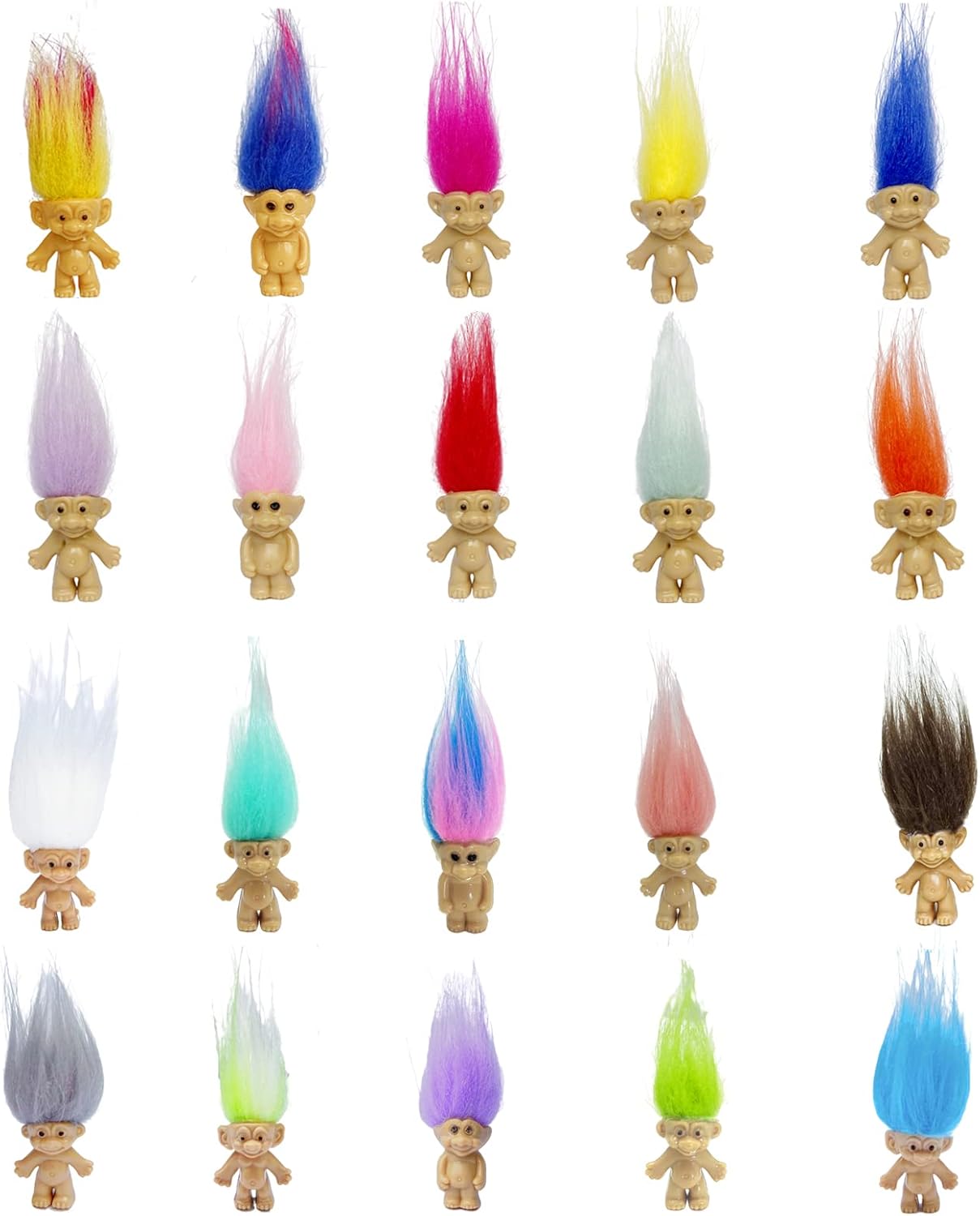 Amazon.com: Mini Troll Dolls PVC Vintage Action Figures Cake Toppers ...
