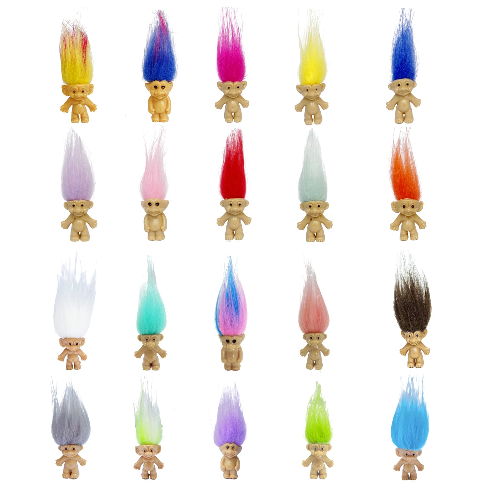 Amazon.com: Lucky Mini Troll Dolls PVC Vintage Action Figures Cake ...