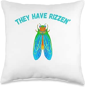 Amazon.com: Funny Cicada Insect 2024 Cicadas Have Rizzen Throw Pillow ...