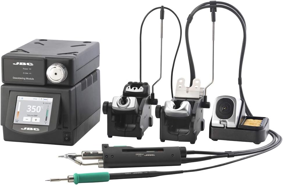 JBC DMSE-2QA 4-Tool Rework Station with Electric Pump, Including T245-A and DR560-A, 230 V ...