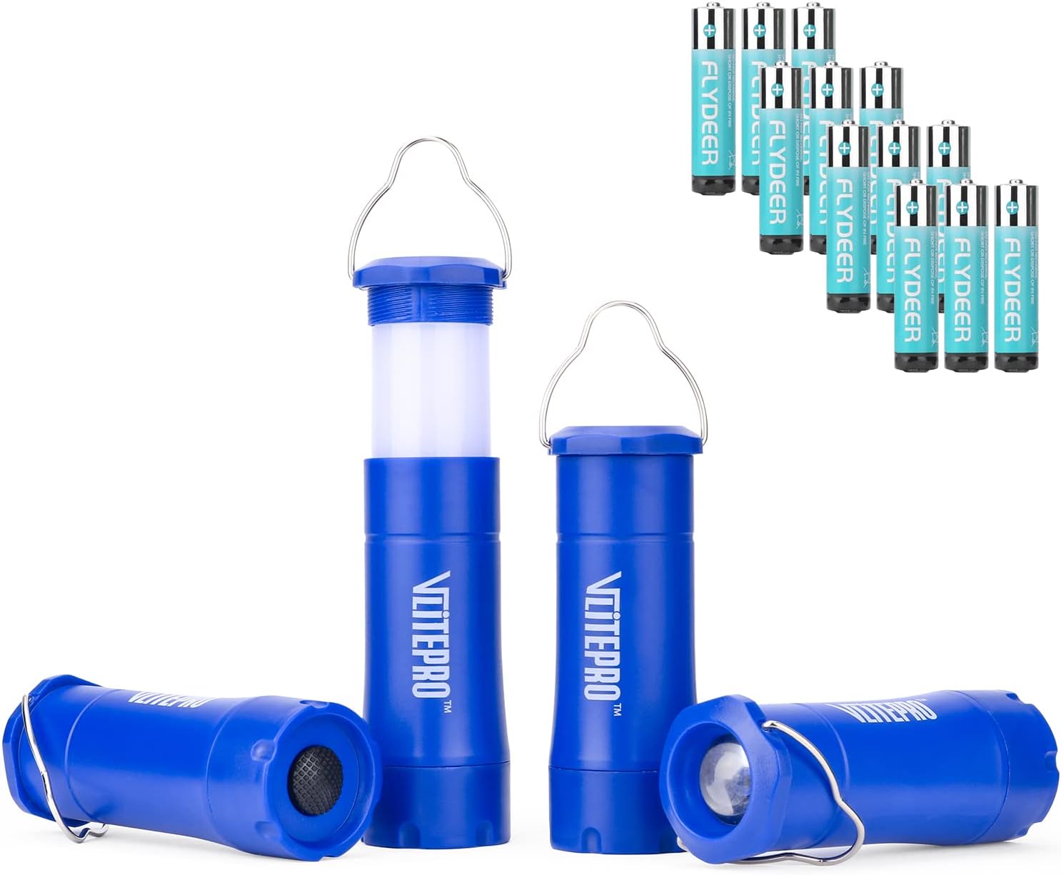 Vlitepro Mini Camping Lanterns Flashlight, 4 Pack LED Zoomable ...