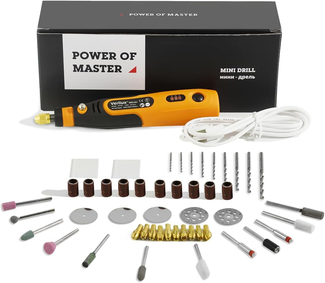 45pcs Mini Cordless Drill Machine, 900Ah USB Rechargeable 3 Speed Small ...