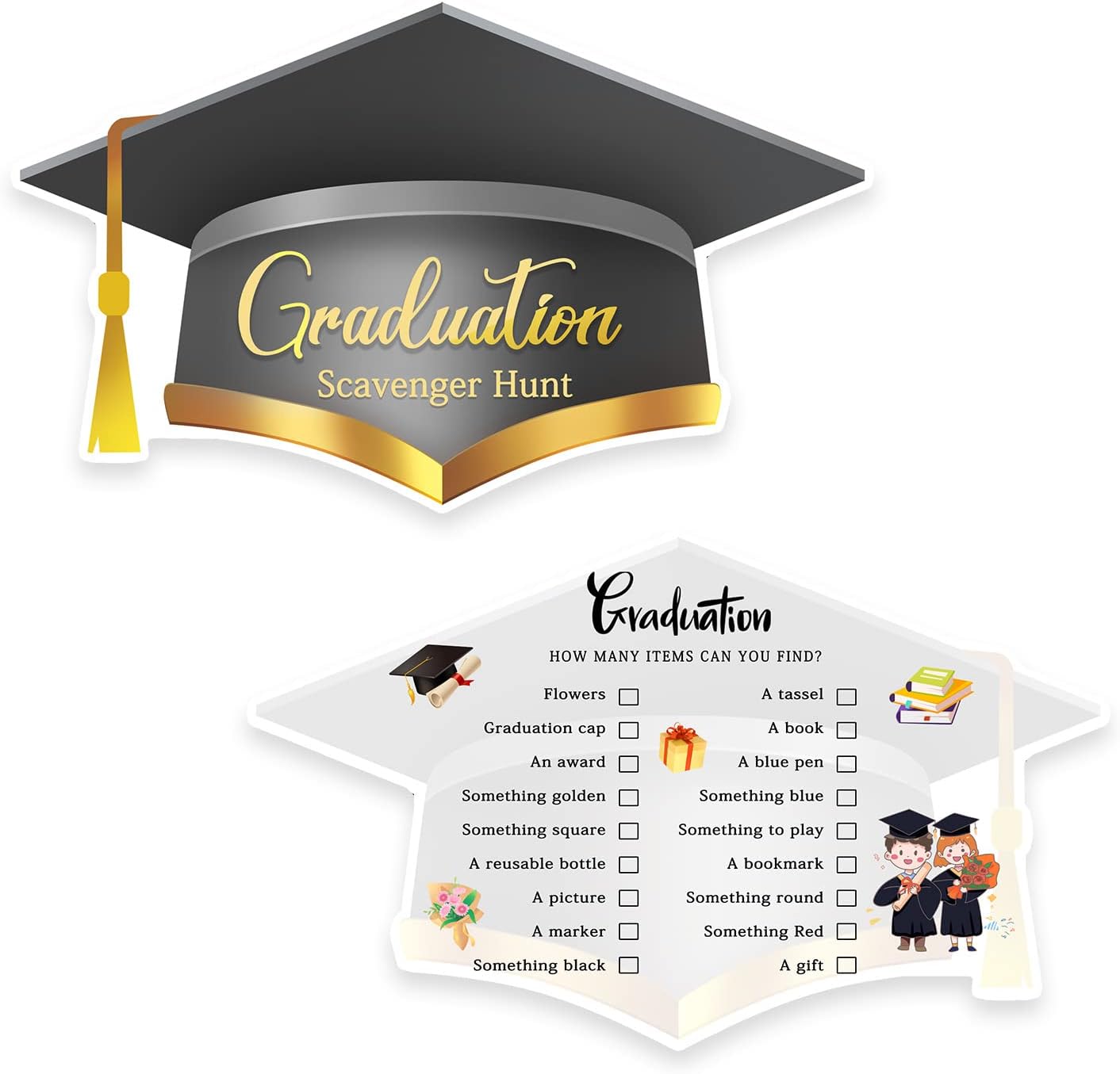 Amazon.com: Graduation Scavenger Hunt Game Cards, Funny Graduation ...