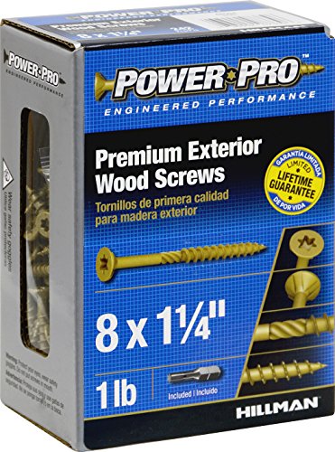 Snapklik.com : Power Pro 48594 Wood Screws, #8 X 1-1/4, Premium Outdoor ...