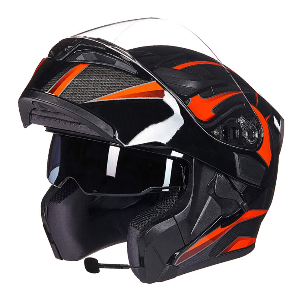 Buy LYJNBB Motorcycle Bluetooth Full Face Helmets, Modular Flip up Dual ...