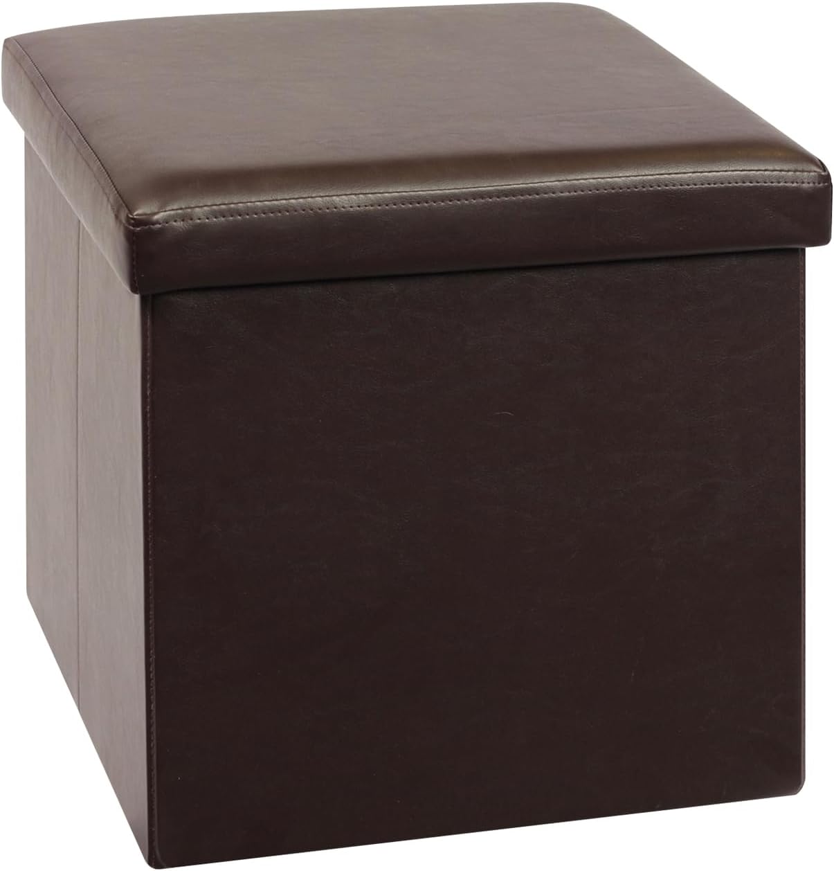 Bonlife Folding Ottoman Storage Boxes with Lids Foot Rest Stool Storage ...