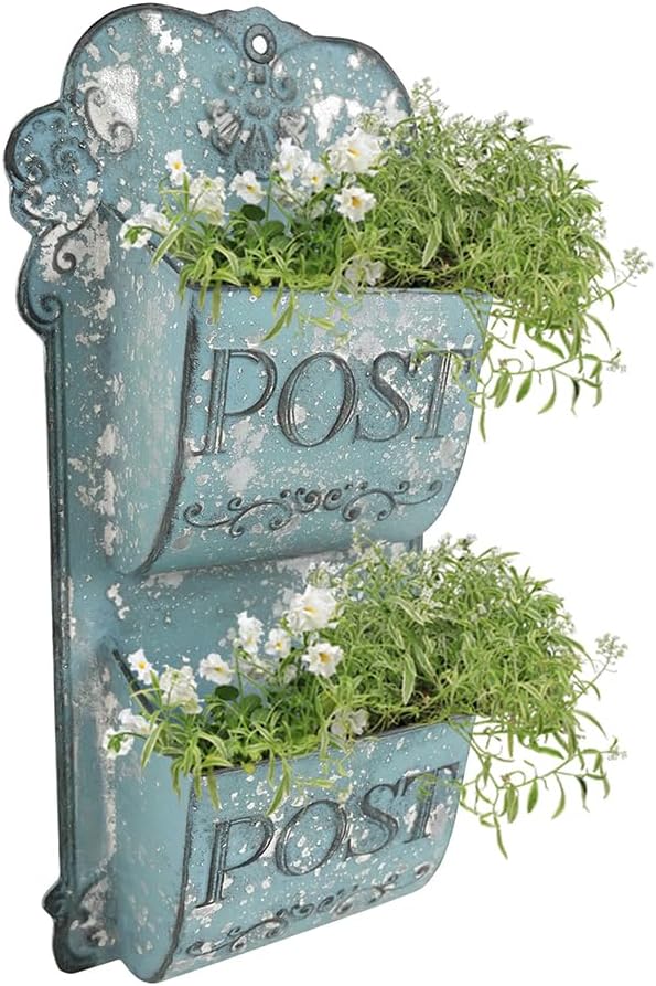Amazon.com: All Chic Metal Hanging Planter Wall Mounted Planters Metal ...