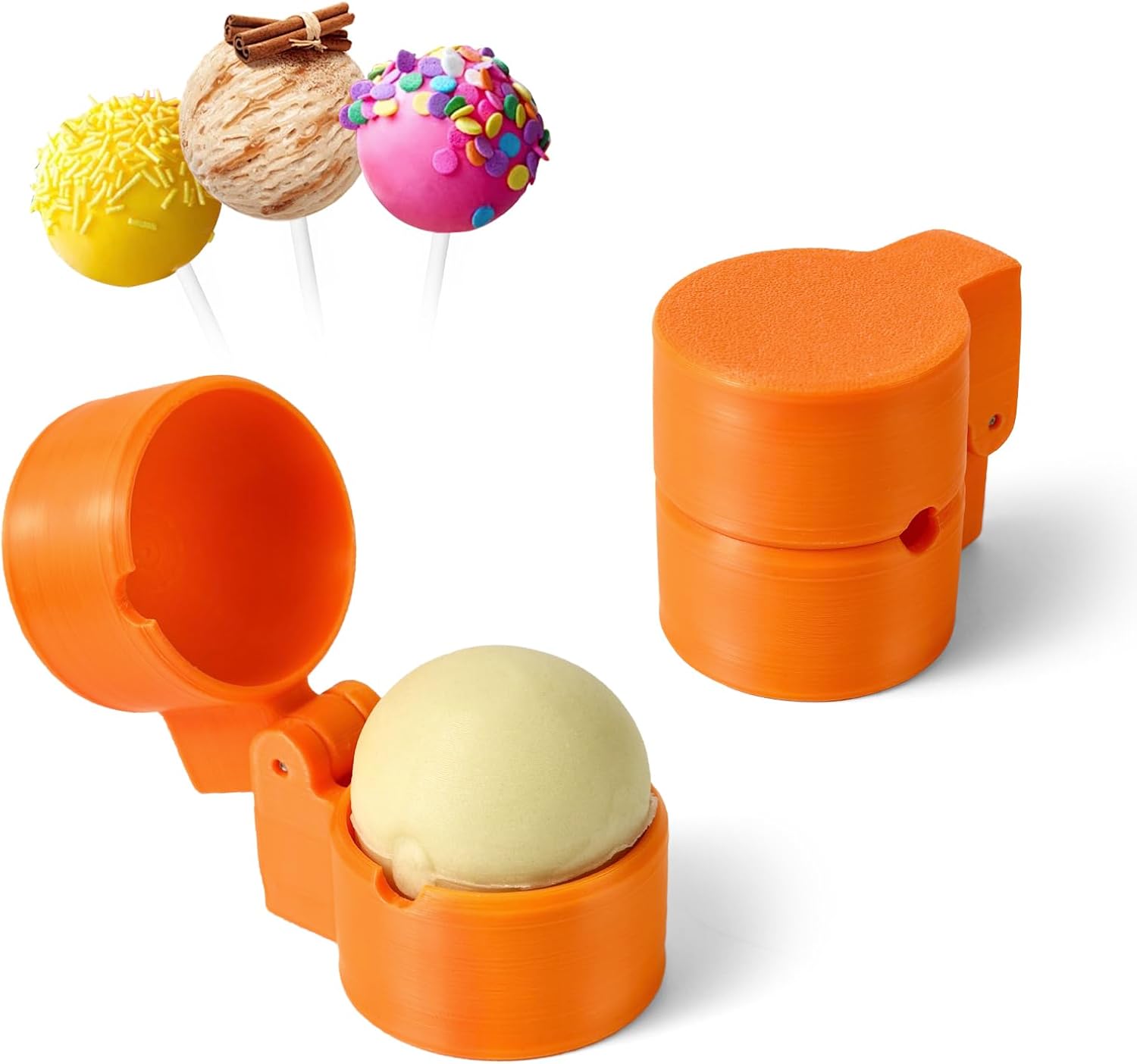 Amazon.com: MITCHENIFY 2 PCS Round Cake Pop Mold Shapes Press Set, 3D ...