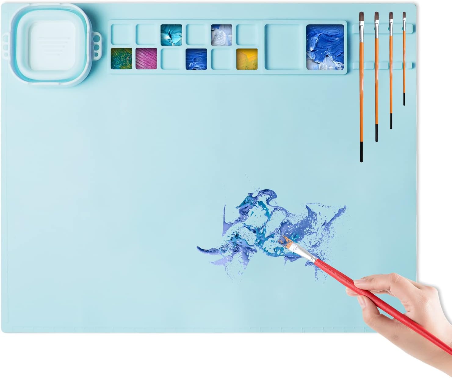 Amazon.com: Silicone Painting Mat Art Mat Large Silicone Craft Mat with ...