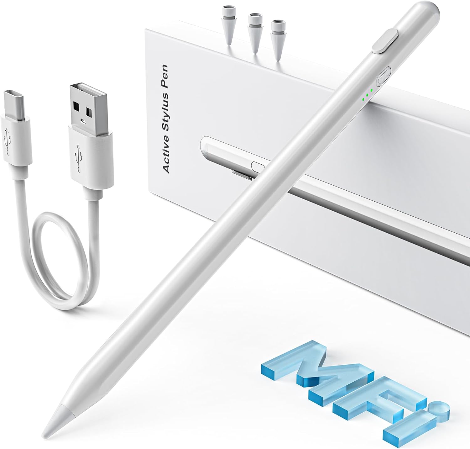 Amazon.com: Stylus Pen for iPad 2025-2018, USB-C Charging iPad Pencil ...