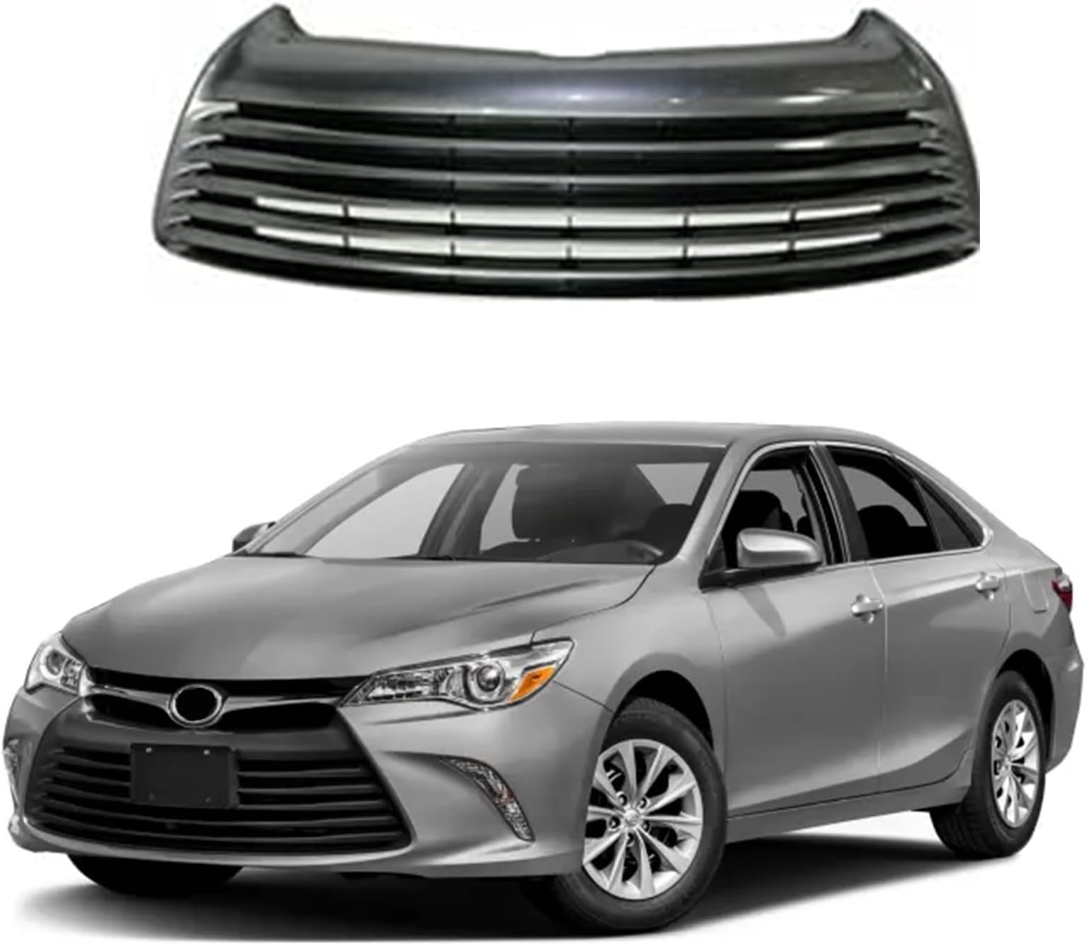 Amazon.com: Upper+Lower Bumper Grille Chrome Trim Grill Compatible with ...