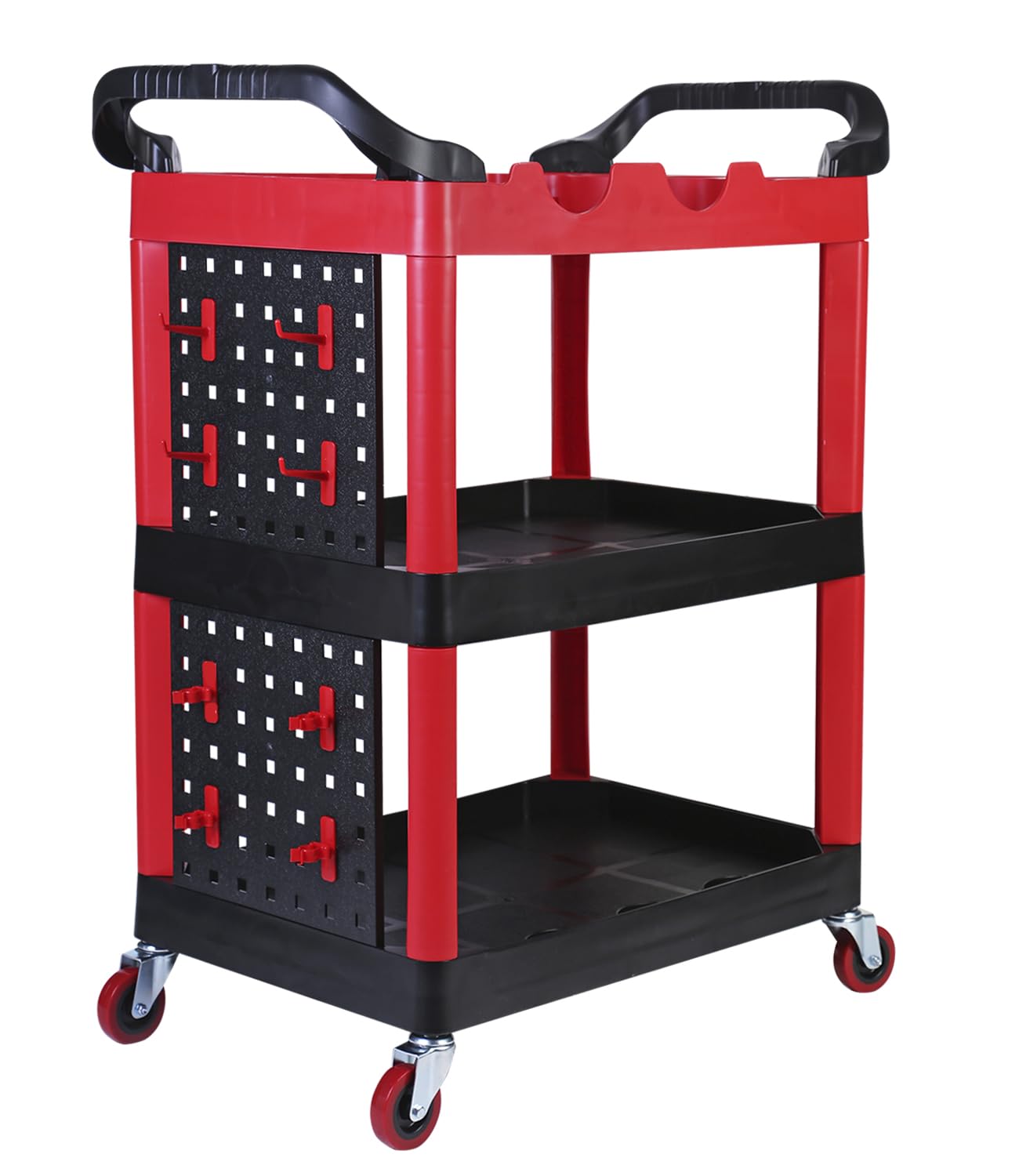 Amazon.com: MaxWorks 50886 3 Shelf Rolling Utility Service Cart with ...