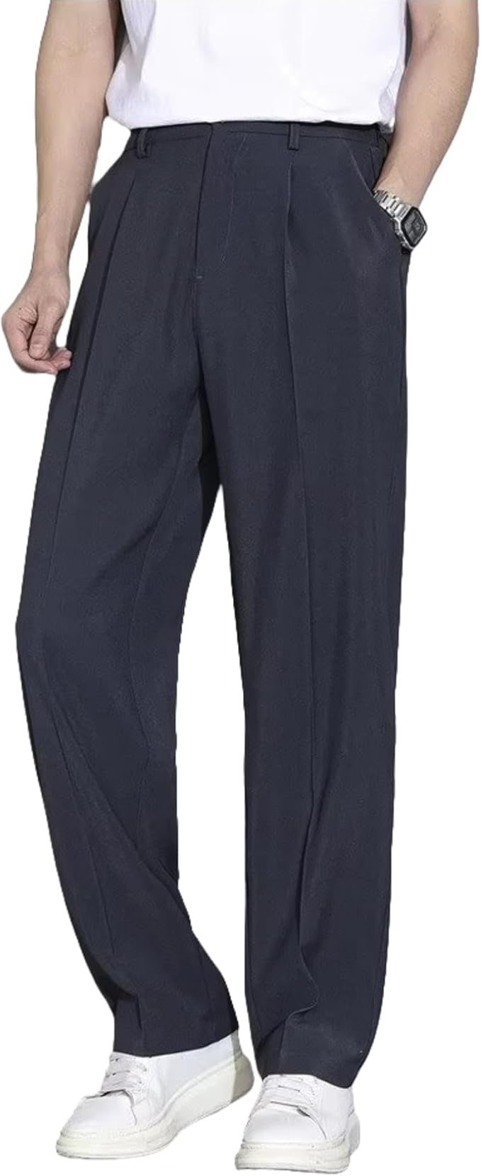 Dualego Easemotions Super Stretch Ice Silk Comfort Everyday Pants, Rovenfit Men Pants, Fleurosta ...