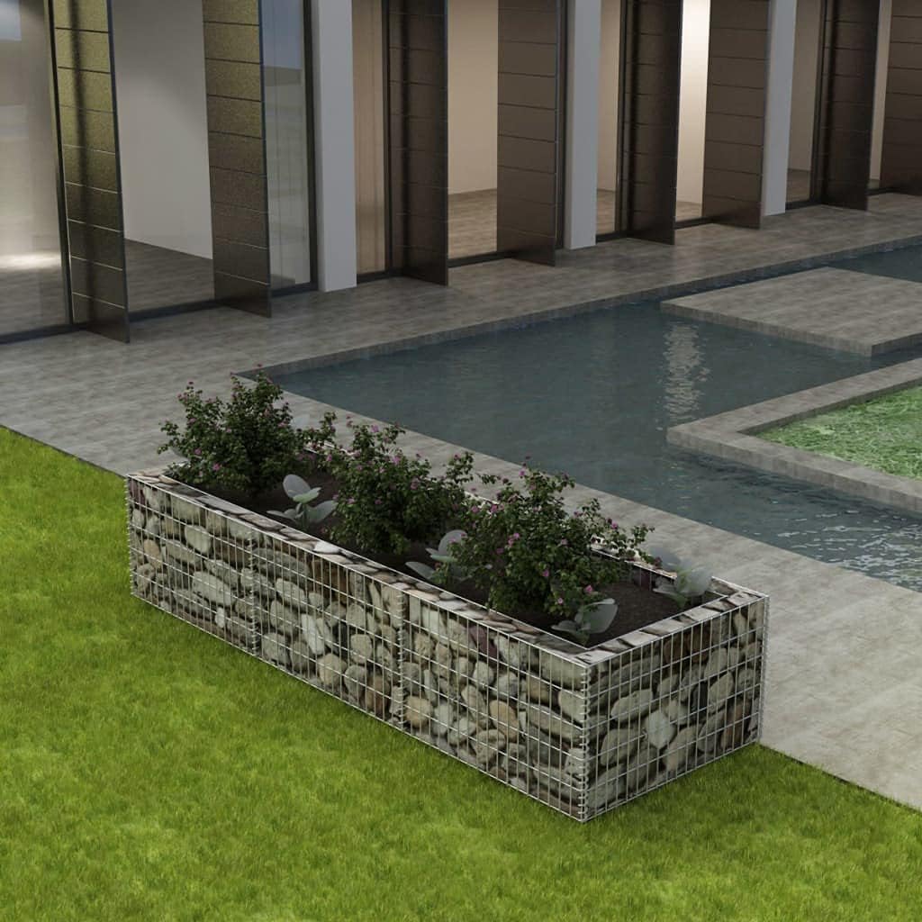 Amazon.com : FurturHome Garden Gabion Planter | Outdoor Patio Gabion ...