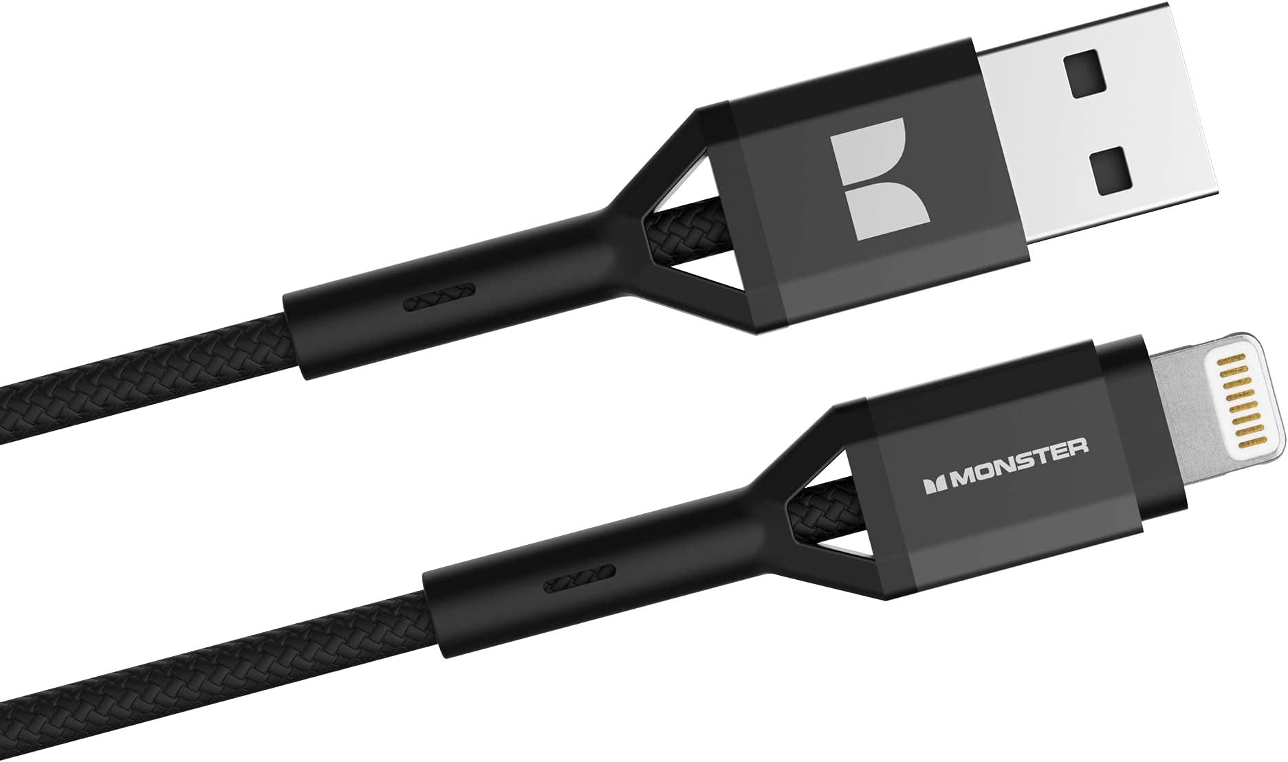 Amazon.com: Monster Nylon-Braided 6 or 10 Ft iPhone Charging Cable ...