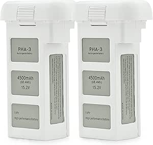Amazon.com: (2 Pack) Replace DJI Phantom 3 Battery, 15.2V 4500mAh ...