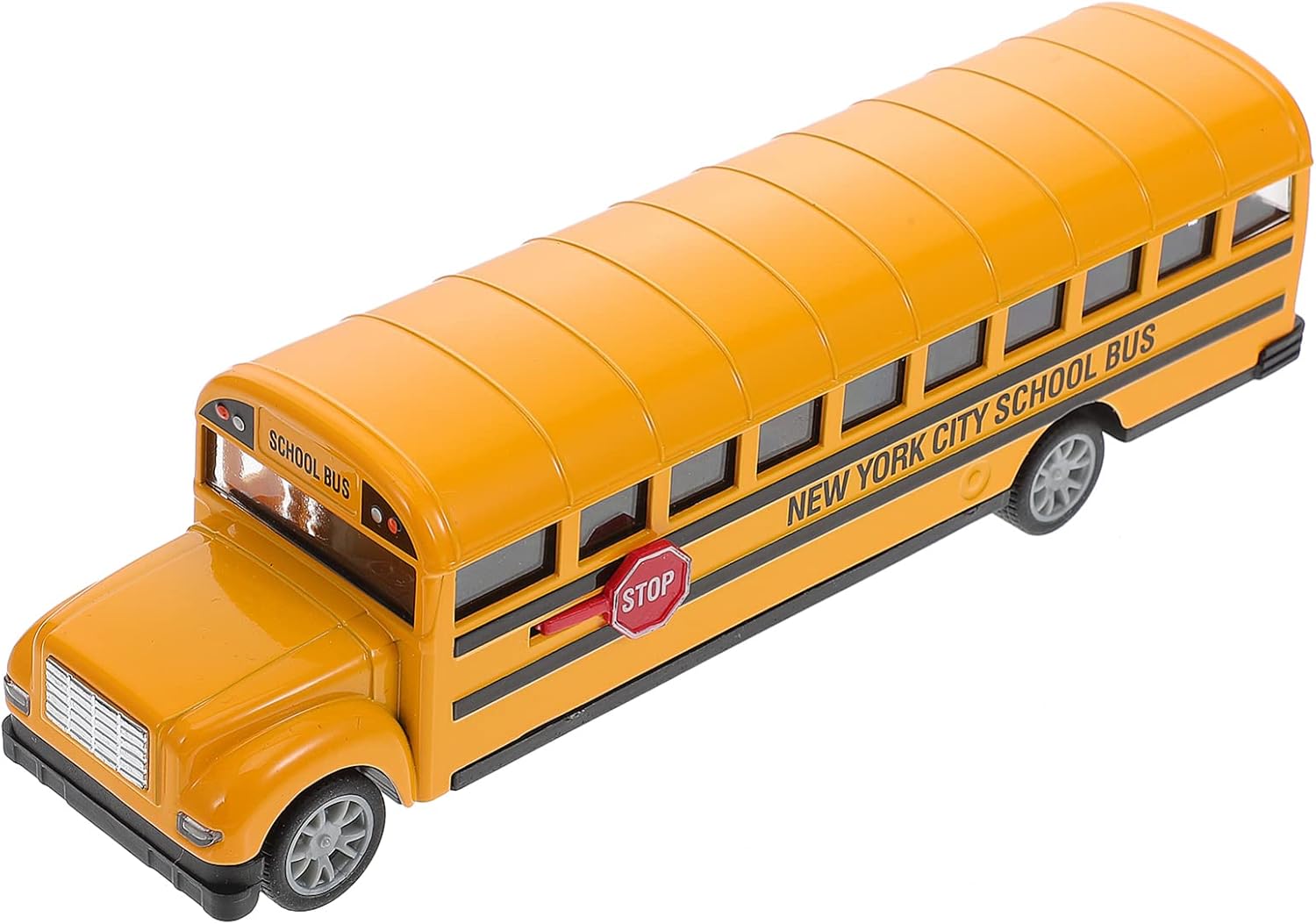 Amazon.com: NUOBESTY 1pc Boy Girl School Bus Toy Alloy Pull Back Car ...