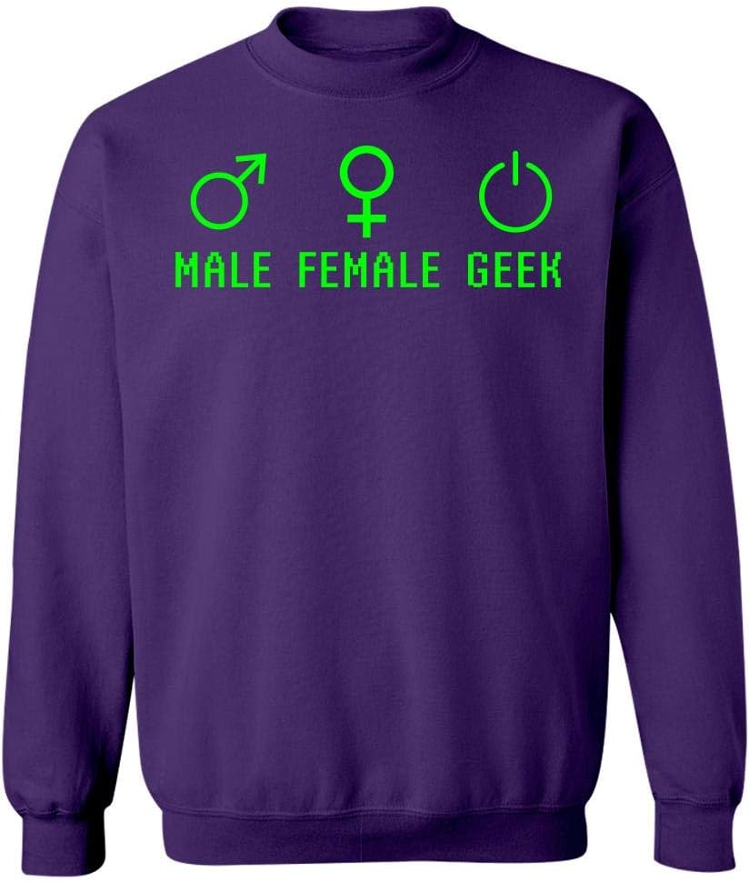 Amazon.com: Male Female Geek Man Woman On Off Symbol Funny Technology ...