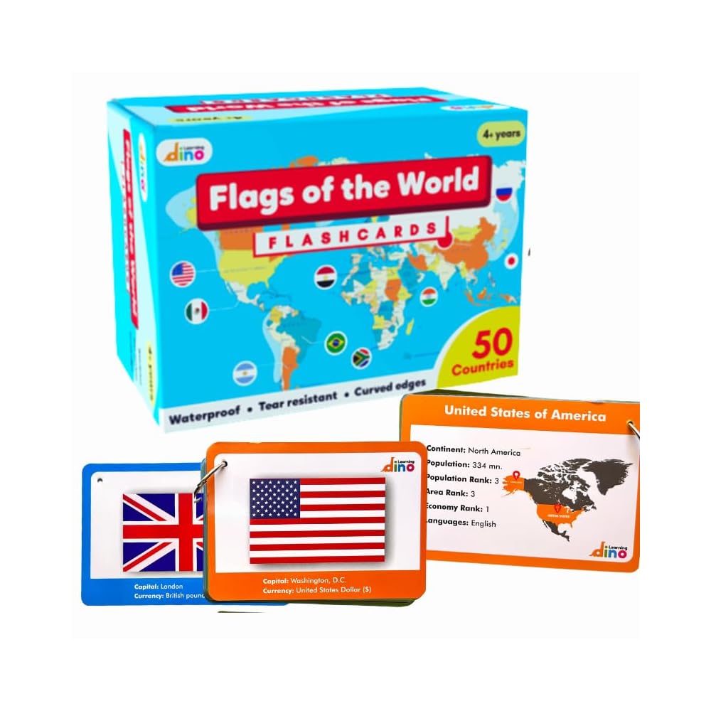 Flags of The World Flashcards | Covers 50 Countries Sri Lanka | Ubuy