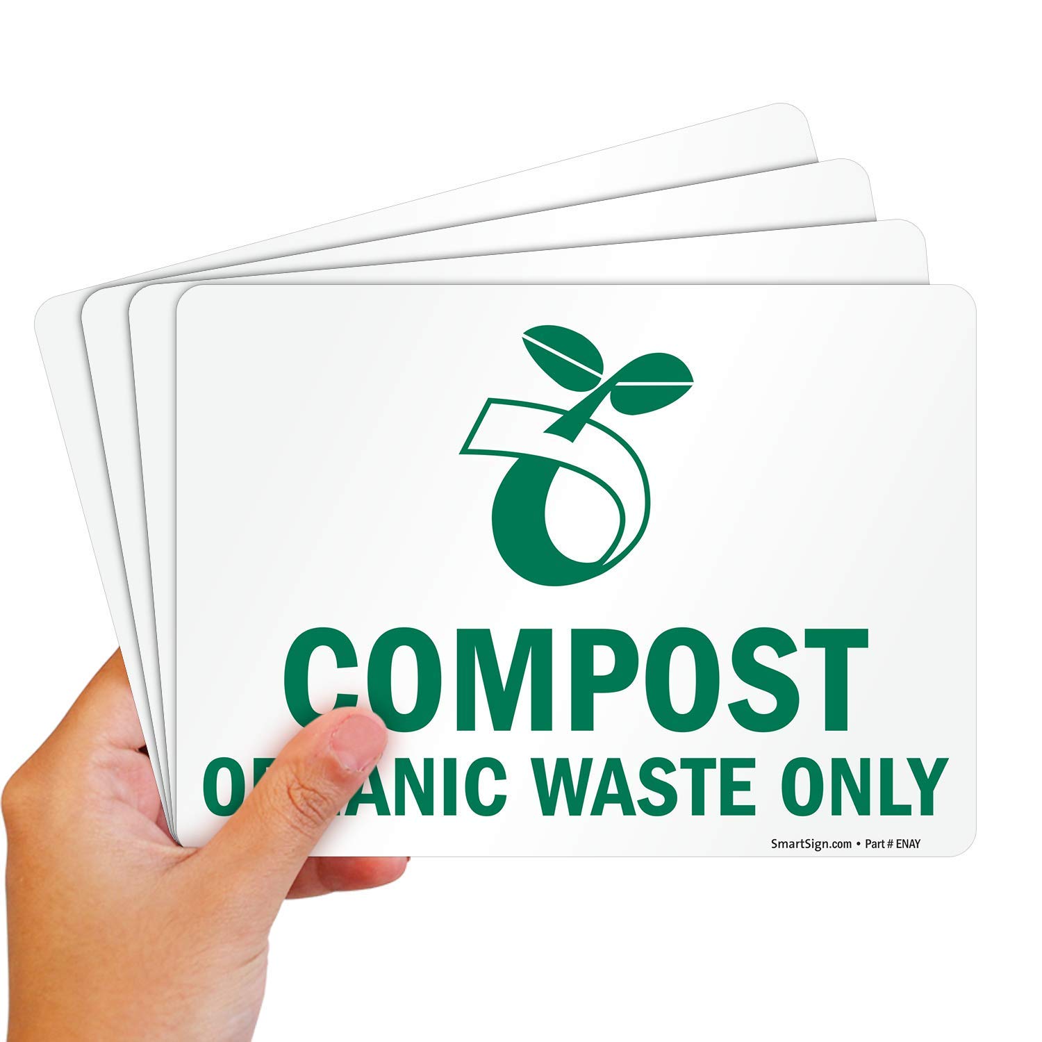 Amazon.com: SmartSign (Pack of 4) 5 x7 inch “Compost Organic Waste Only ...