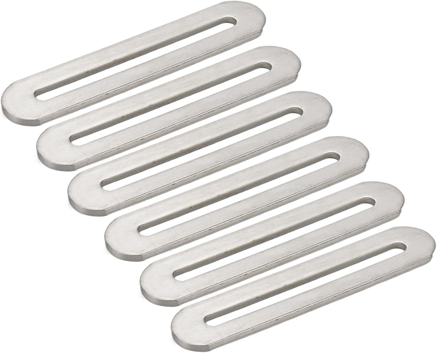 Amazon.com: Xiaoyztan 6 Pcs Slotted Hole Steel Plates Thickened Steel ...
