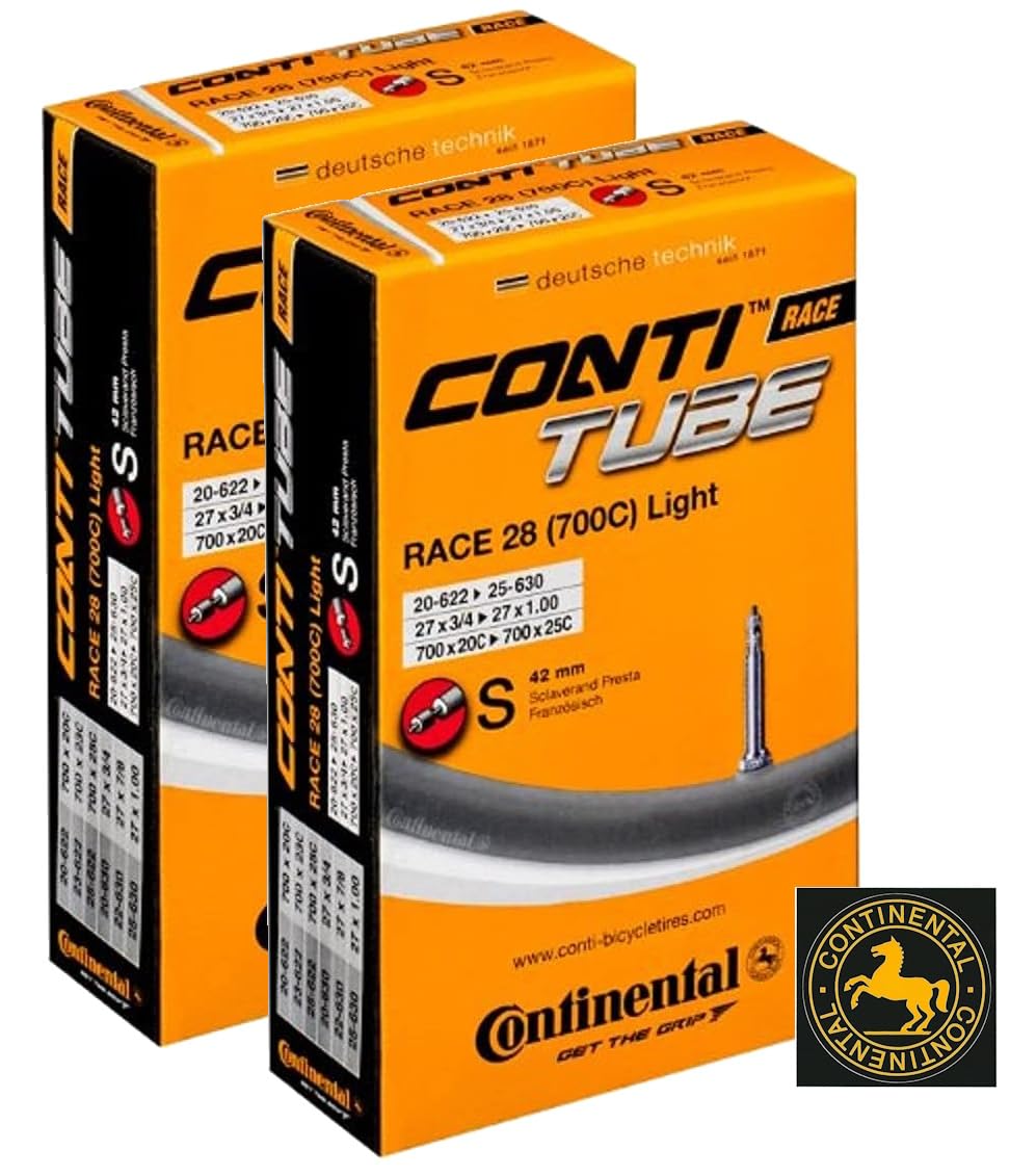 Amazon.com : Continental Race 28"" LIGHT 700x20-25c Inner Tubes - 42mm ...