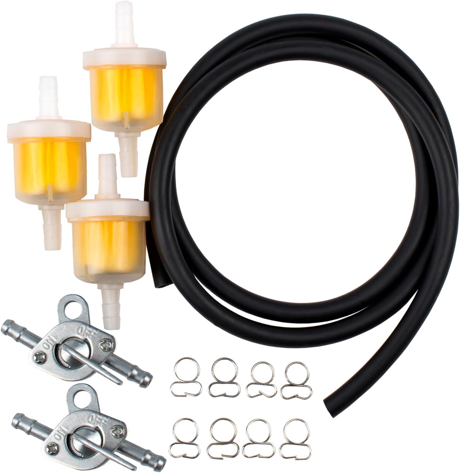 Amazon.com: Gmailmall 1/4 Fuel Line Gas Fuel Hose Oil Filter Clamps ...