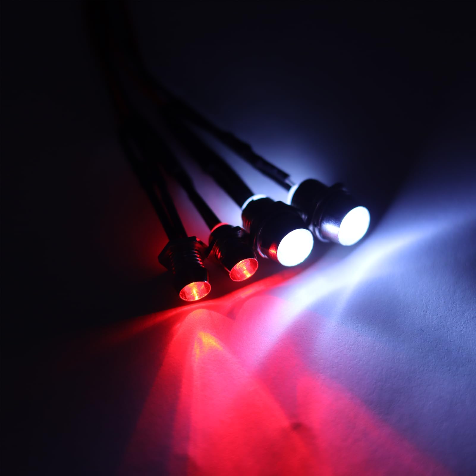 Amazon.com: Nvwadayu 4 LED RC Car Lights Headlights Taillight Kit ...