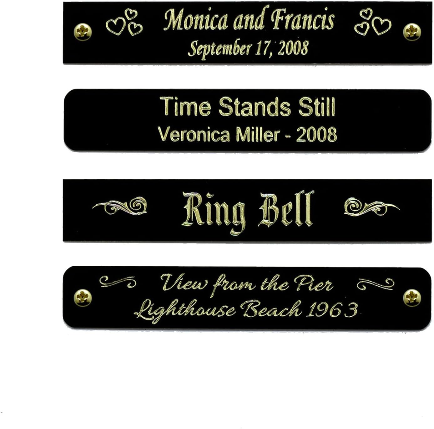 Amazon.com: Size: 3"W x 1/2"H, Personalized, Custom Engraved, Black ...