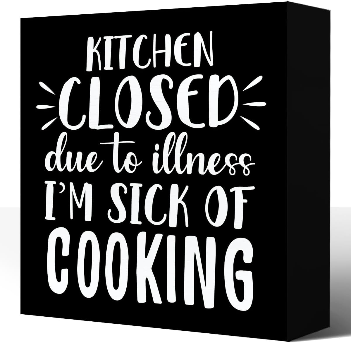 Amazon.com: LVQHI Funny Kitchen Wood Block Signs,Rustic Kitchen Closed ...