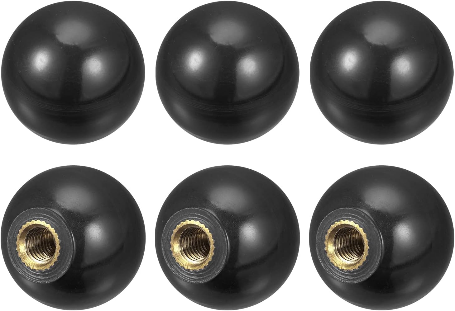 Amazon.com: uxcell 6Pcs Threaded Ball Knobs, M5 Female Thread Thermoset ...