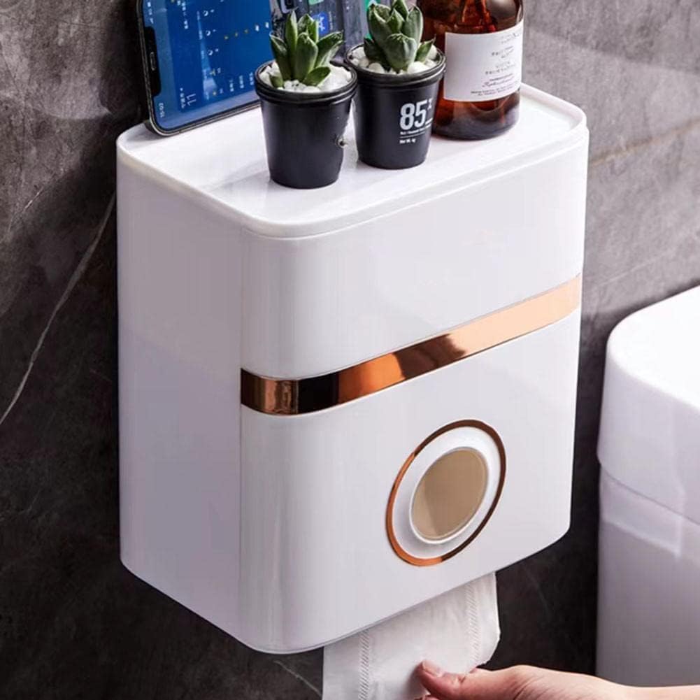 Amazon.com: Tissue Box,Wall-Mounted Tissue Box,Double Toilet Tissue ...