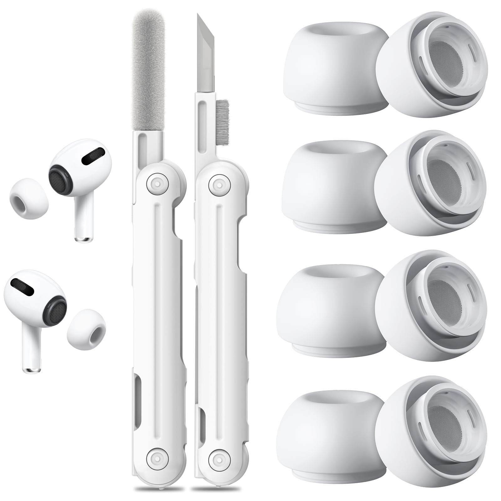 Amazon.com: 4 Pairs Replacement Ear Tips for AirPods Pro 2nd/1st ...