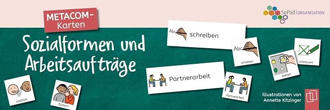 METACOM-Karten: Sozialformen und Arbeitsaufträge: Tafelkarten mit ...