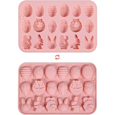 Amazon.com: Easter Egg Silicone Mold Easter Bunny Silicon Molds for ...