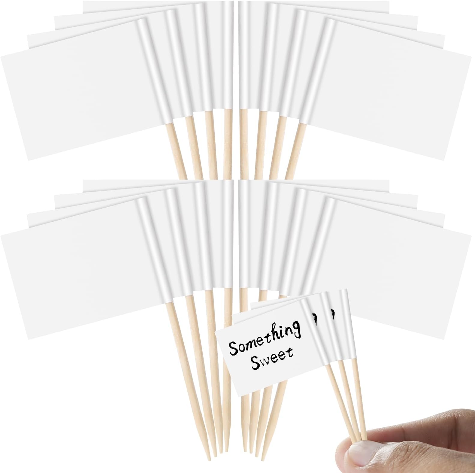 Amazon.com: 100 Pieces Toothpick Flags, Blank Cheese Labels ...