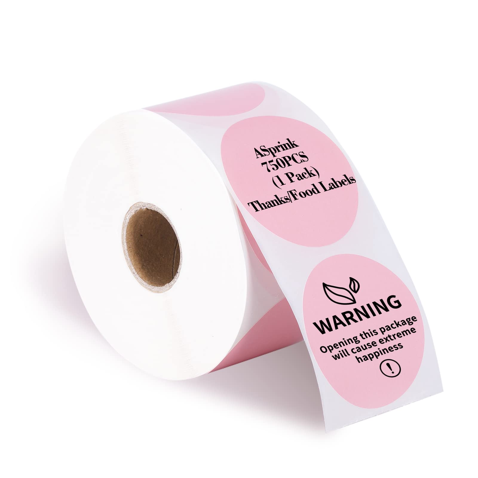 Snapklik.com : 2"2" Pink Circle Thermal Sticker Labels, Self-Adhesive ...