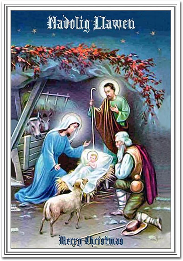 Welsh Christmas Cards - Nadolig Llawen –Merry Xmas Greetings in English ...