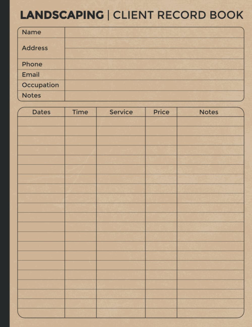 Buy Landscaping Client Record Book: Track and Keep Record of your ...