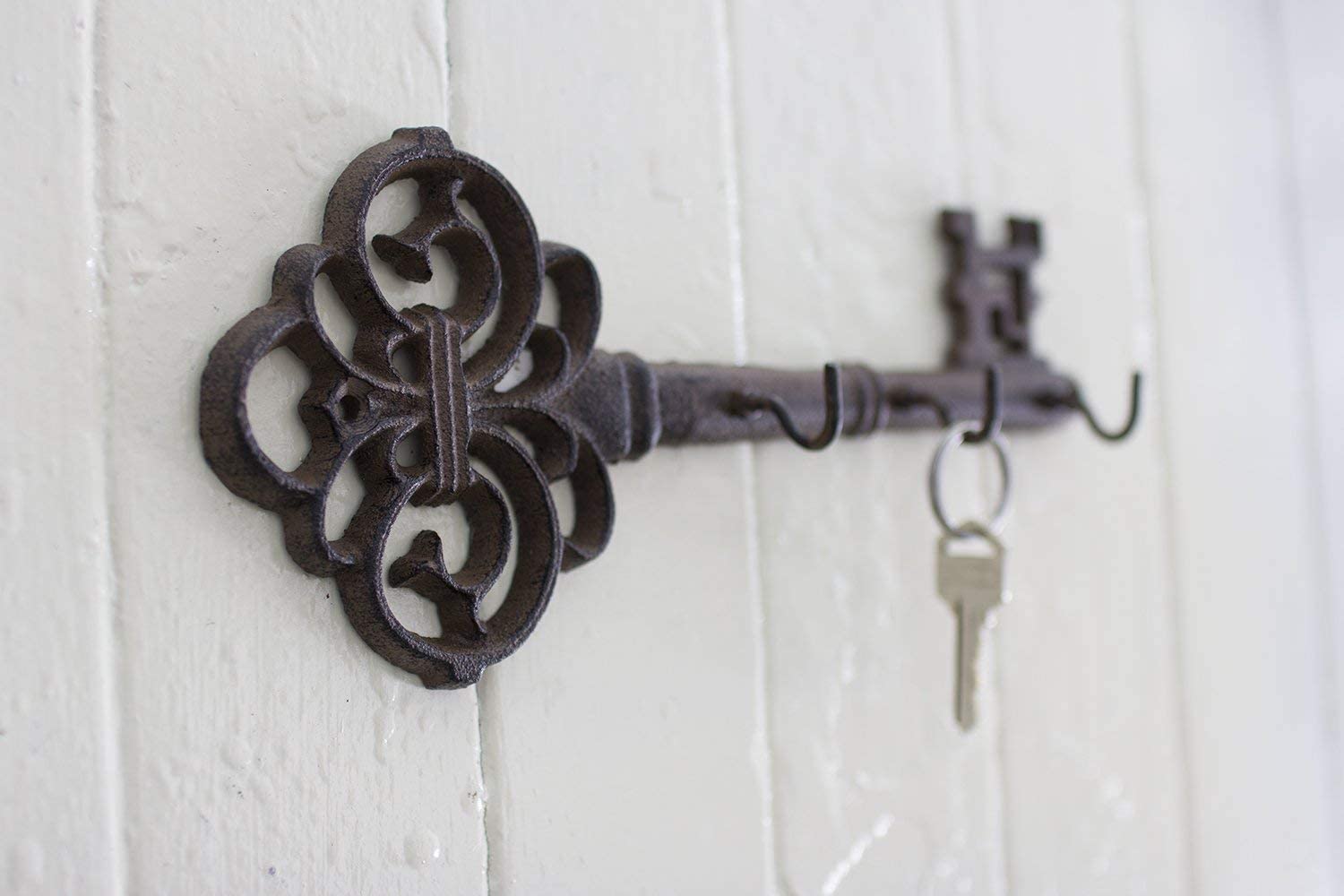 Decorative Wall Mounted Cast Iron Key Holder Rack- Vintage Key Shape ...